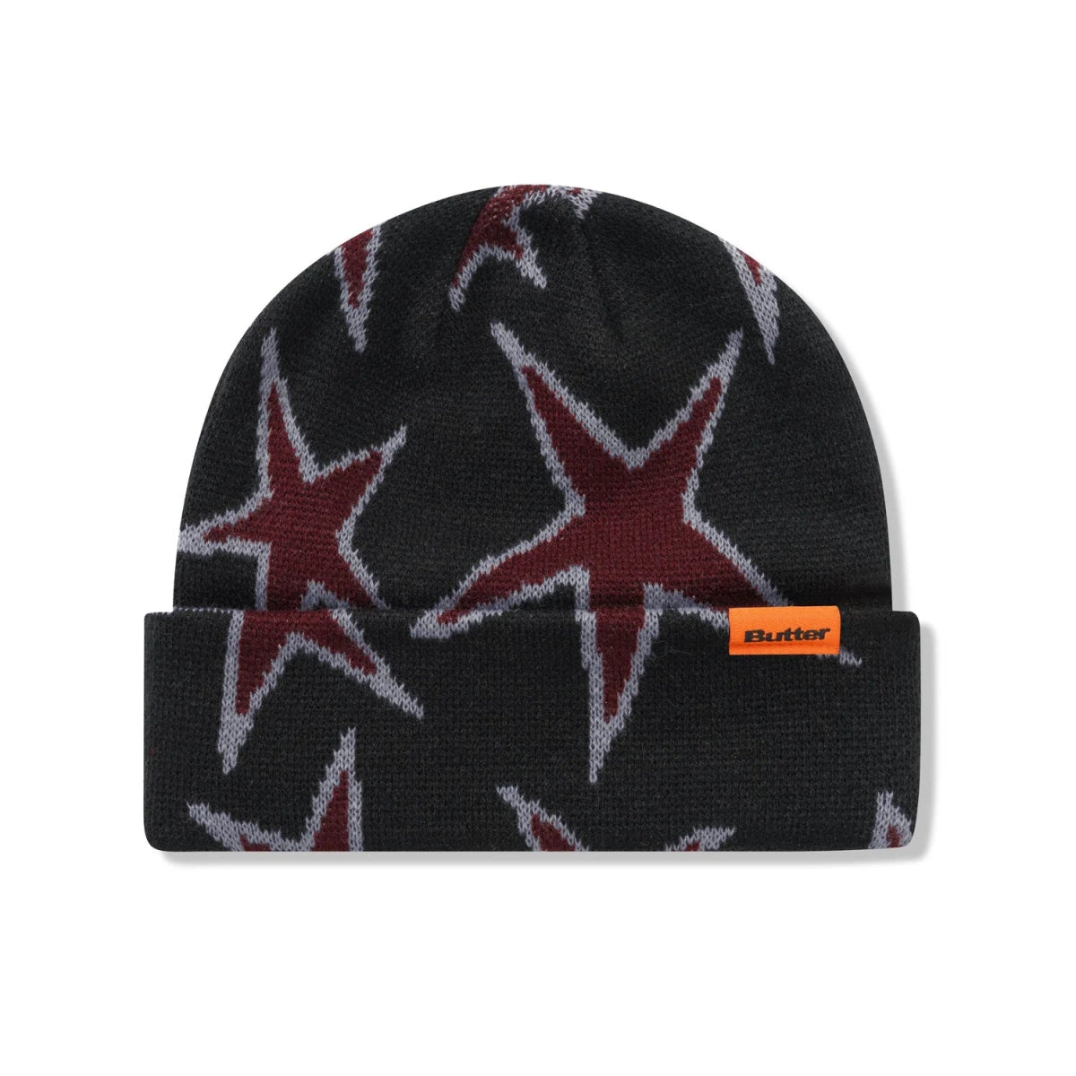 Butter Goods Stars Cuff Beanie in Black